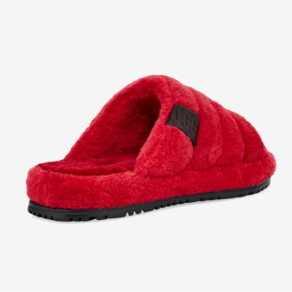 UGG | Shoes | Ugg Mens Red Fluff Yeah Slipper Slides | Poshmark